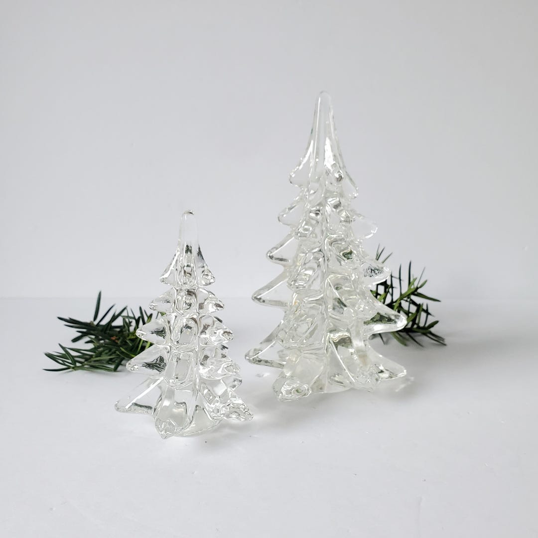 2 Crystal Glass Christmas Trees - Etsy