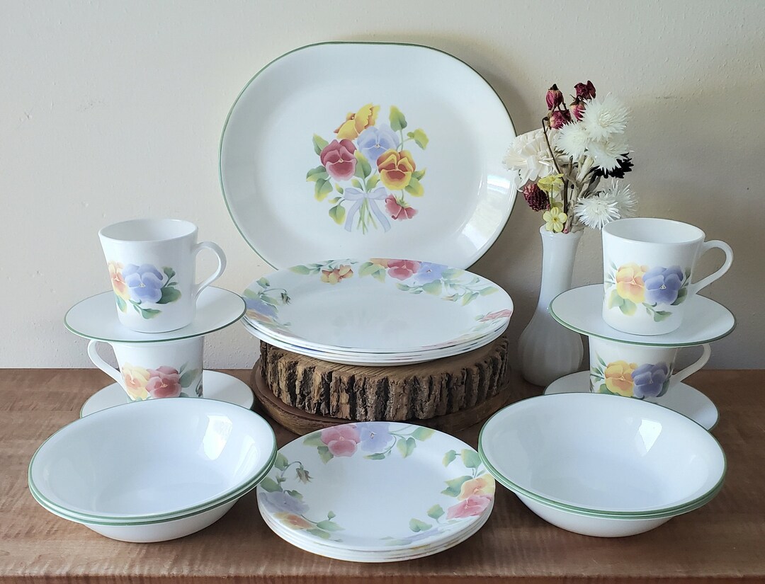 Vintage Corelle Summer Blush Dinnerware 21 Piece Set for 4 - Etsy