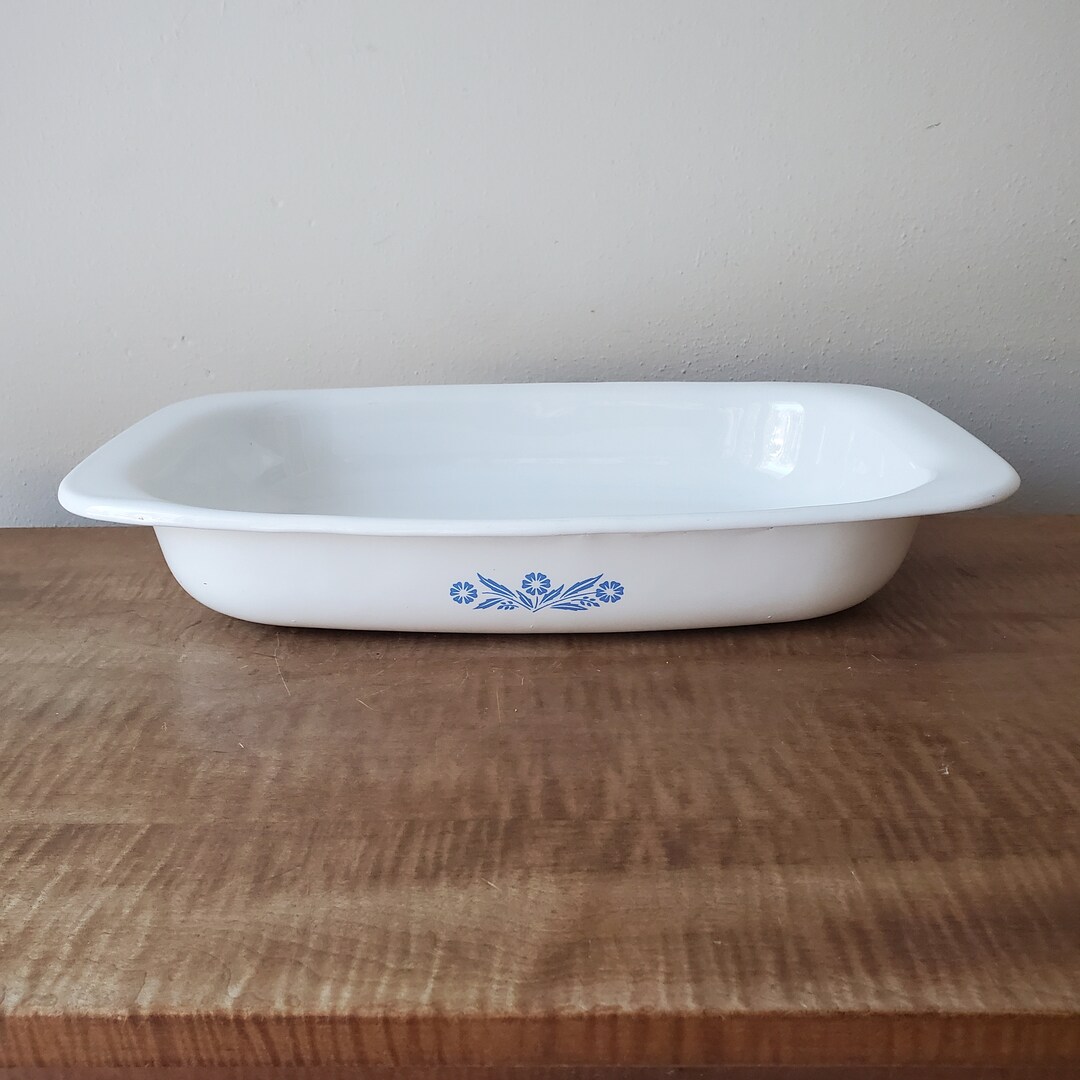 Corning Ware Blue Cornflower P-21 Roaster Pan Vintage Corning Casserole ...