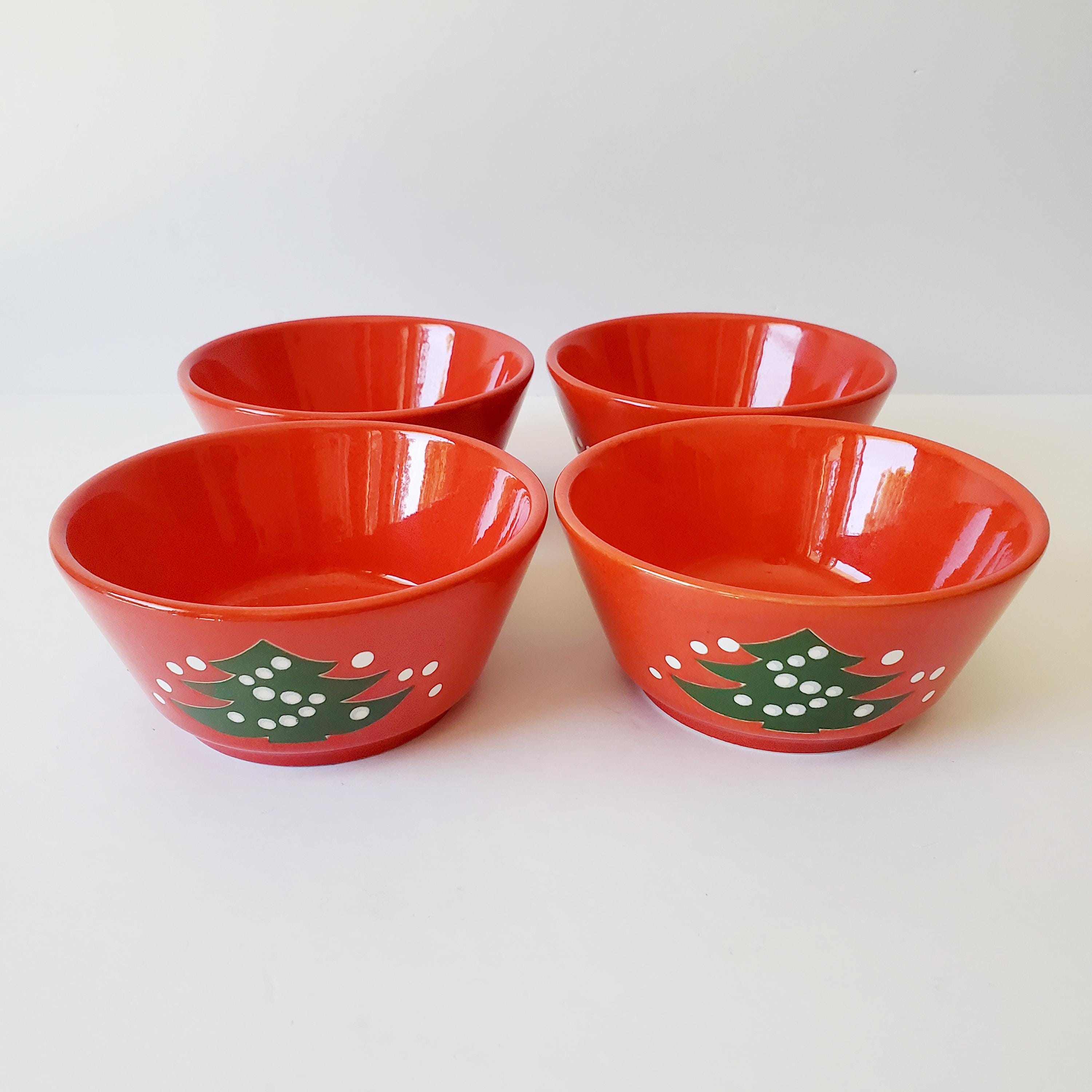 16 Piece Vintage Waechtersbach Red Christmas Tree Ceramic Dinnerware ...