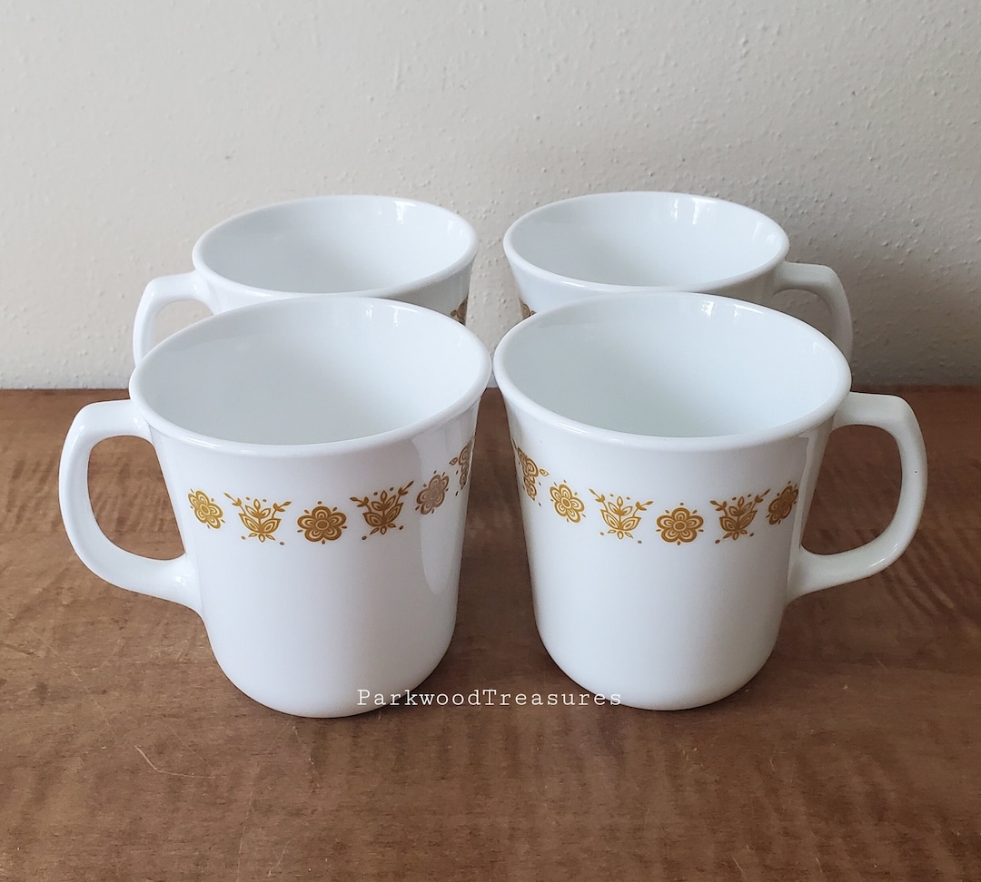 Corelle Butterfly Gold Coffee Cups, Set of 4 - Etsy