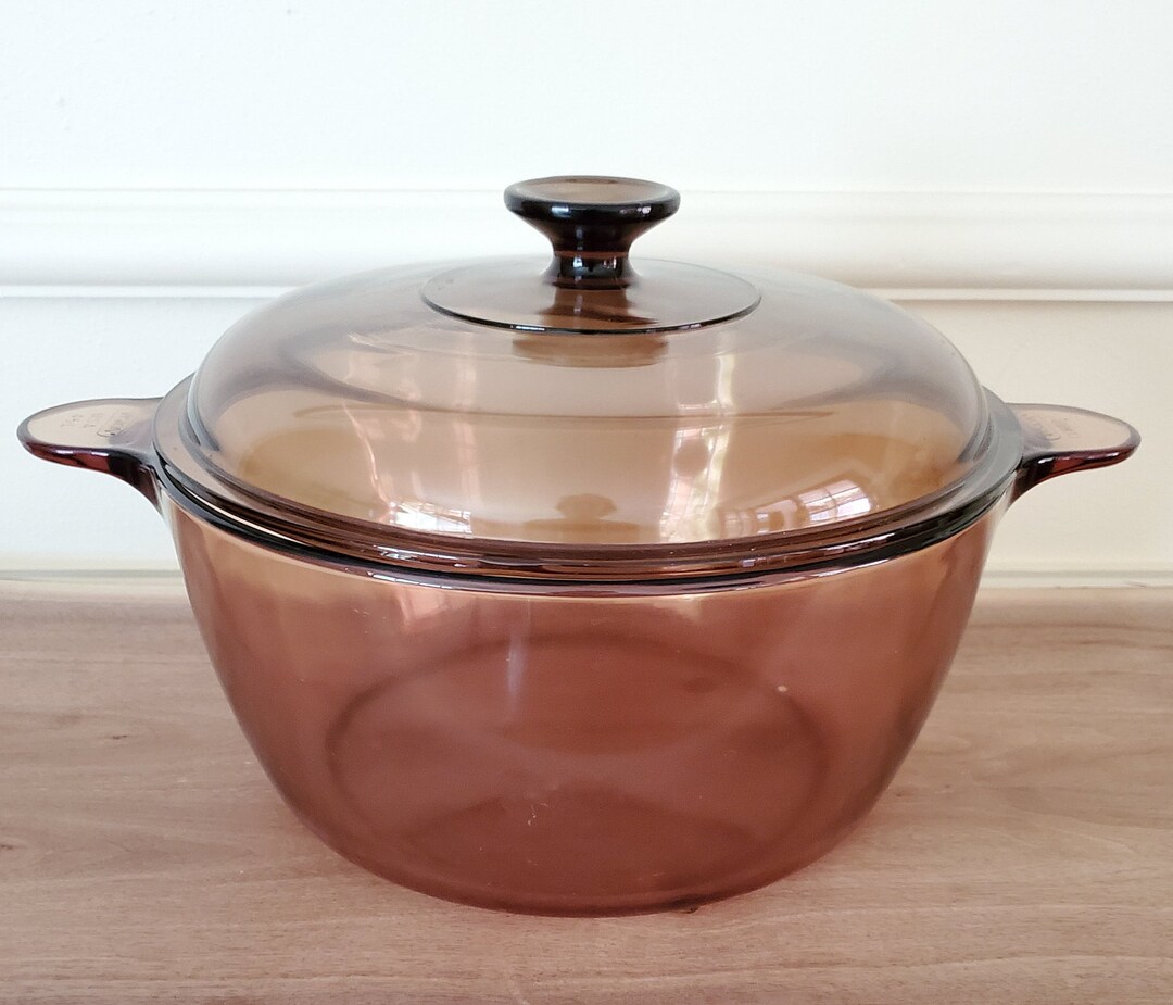 Vintage Amber Visions 4.5L Dutch Oven, Amber Pyrex Visions Cookware - Etsy
