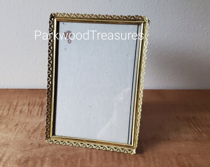 Vintage 5x7 Frame, Filigree Metal Frame, Antique Picture Frames ...