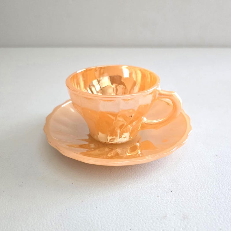 Peach Lusterware - Etsy