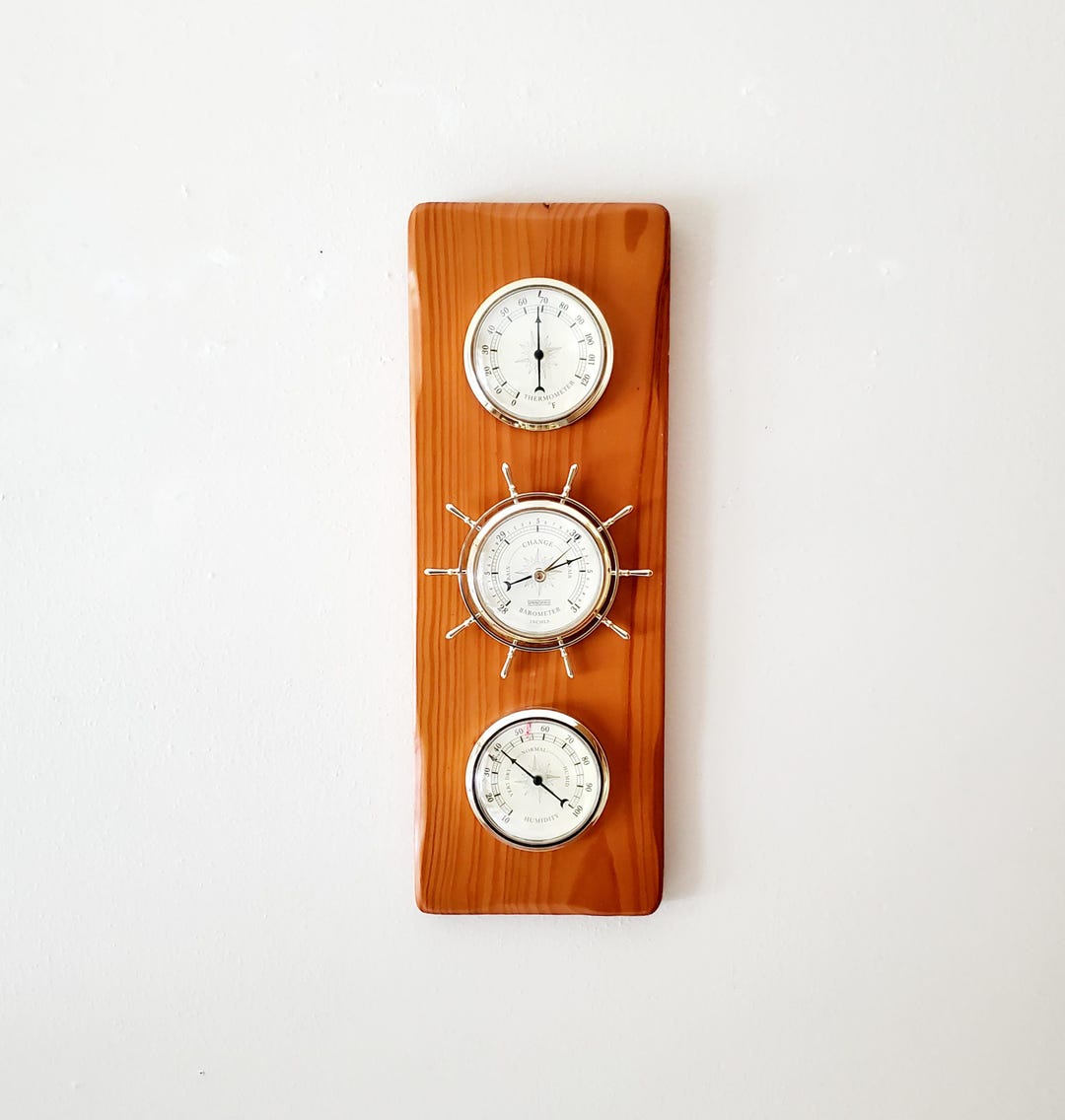 Vintage Working Barometer, Weather Station, Springfield Temperature ...