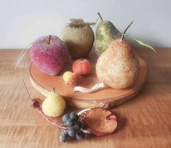 Beaded fruit christmas ornaments store