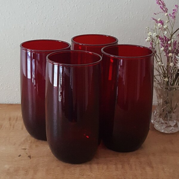 Ruby Red Glassware - Etsy