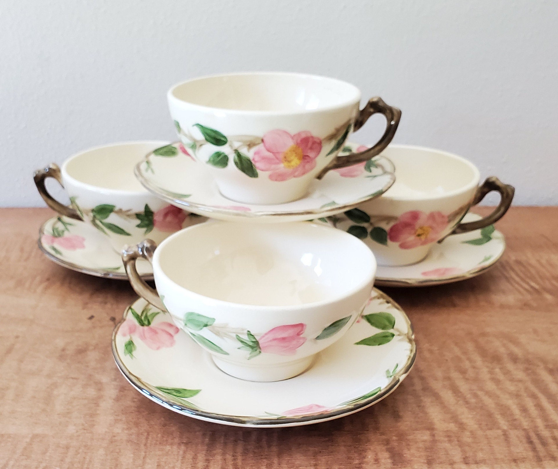 Vintage Franciscan Desert Rose Dinnerware 24 Piece Set for 4 - Etsy