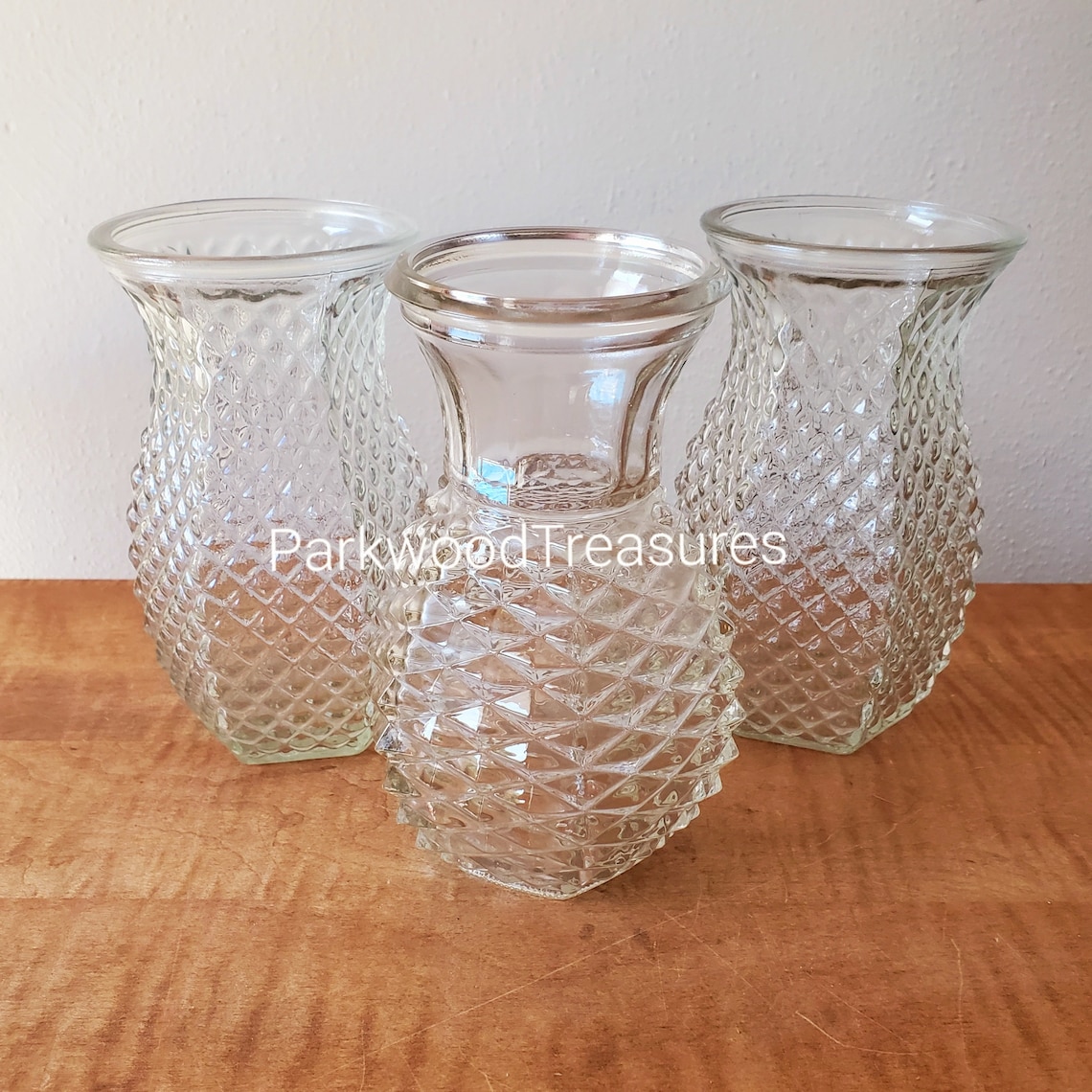 Vintage Vases Glass Vases Clear Glass Vase Set Vases for - Etsy