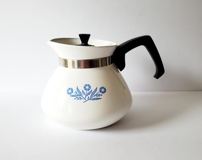 Vintage Corning Ware 6 Cup Teapot Blue Cornflower - Etsy