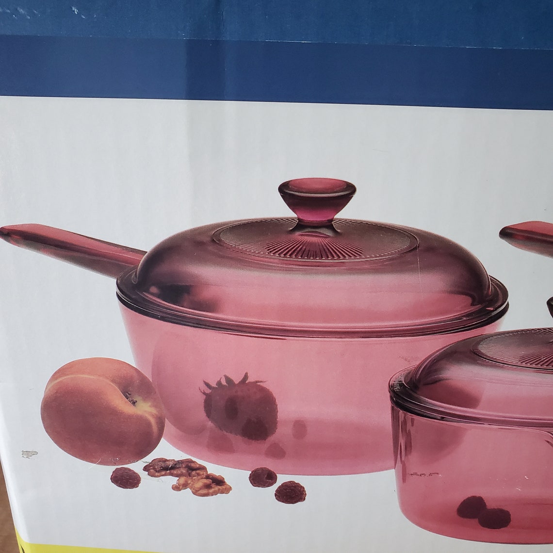Vintage Visions Cookware Cranberry Pyrex Visions Pans 6 - Etsy