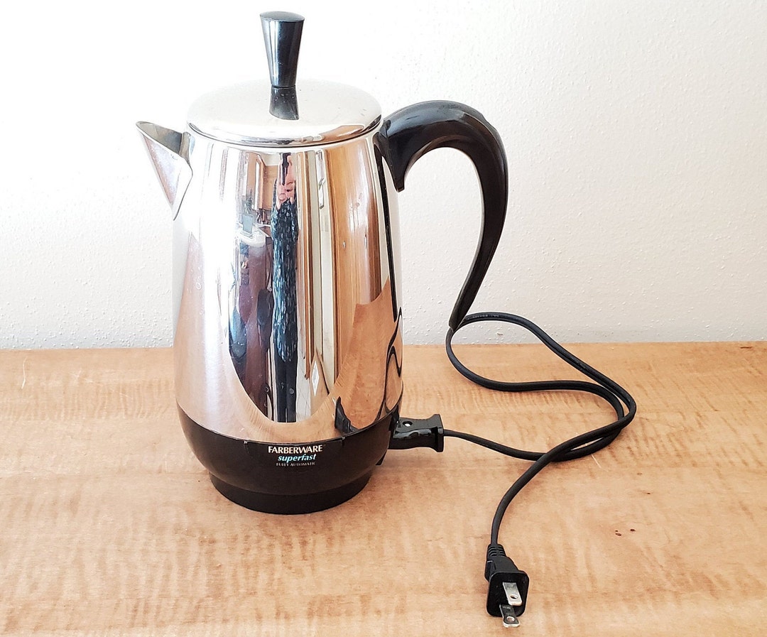 Vintage Chrome Coffee Pot FCP 280 Farberware Coffee Percolator ...