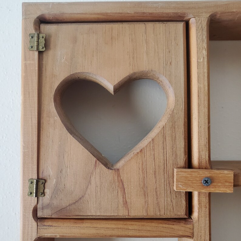 Vintage Wood Display Cabinet Wall Display Cabinet Wood - Etsy