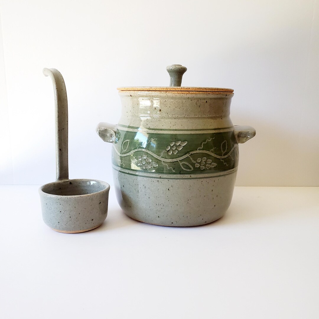 Large Ceramic Soup Tureen Vintage Studio Pottery Soup Tureen With Ladle ...