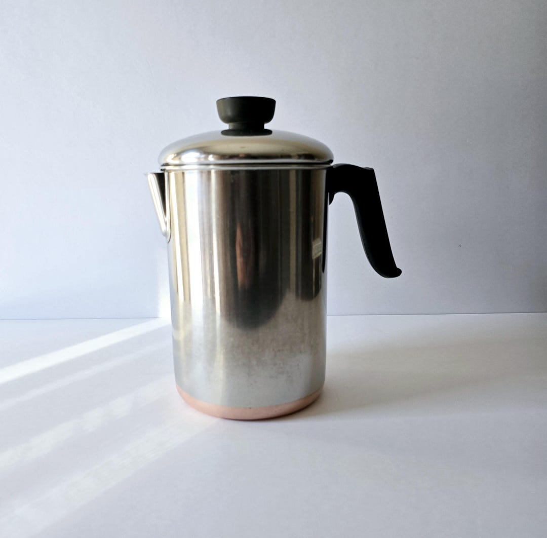 Revere Ware Copper Bottom Coffee Pot: 8-cup French Press - Etsy