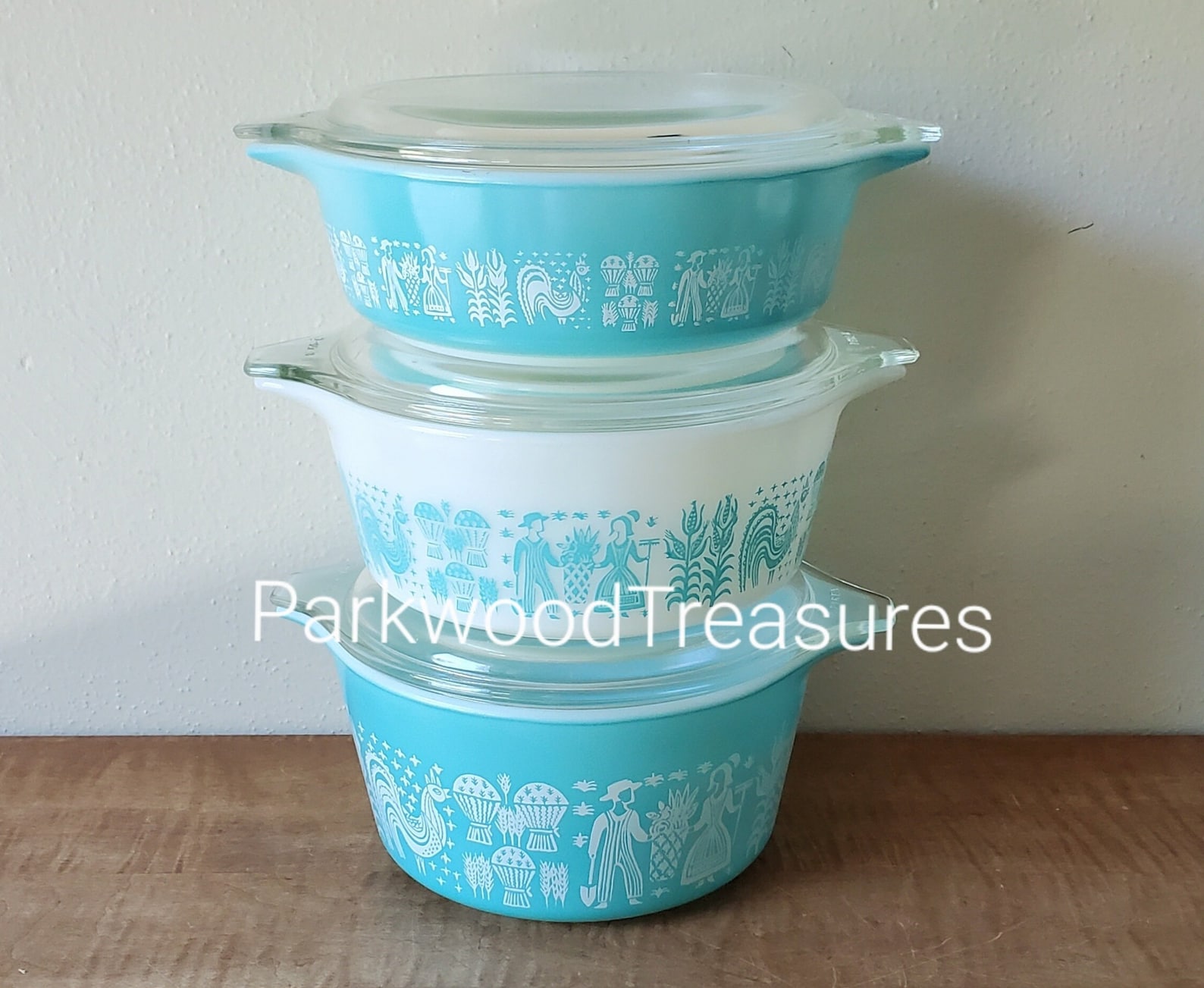 Vintage Pyrex Amish Butterprint Casserole Dish Set - Etsy