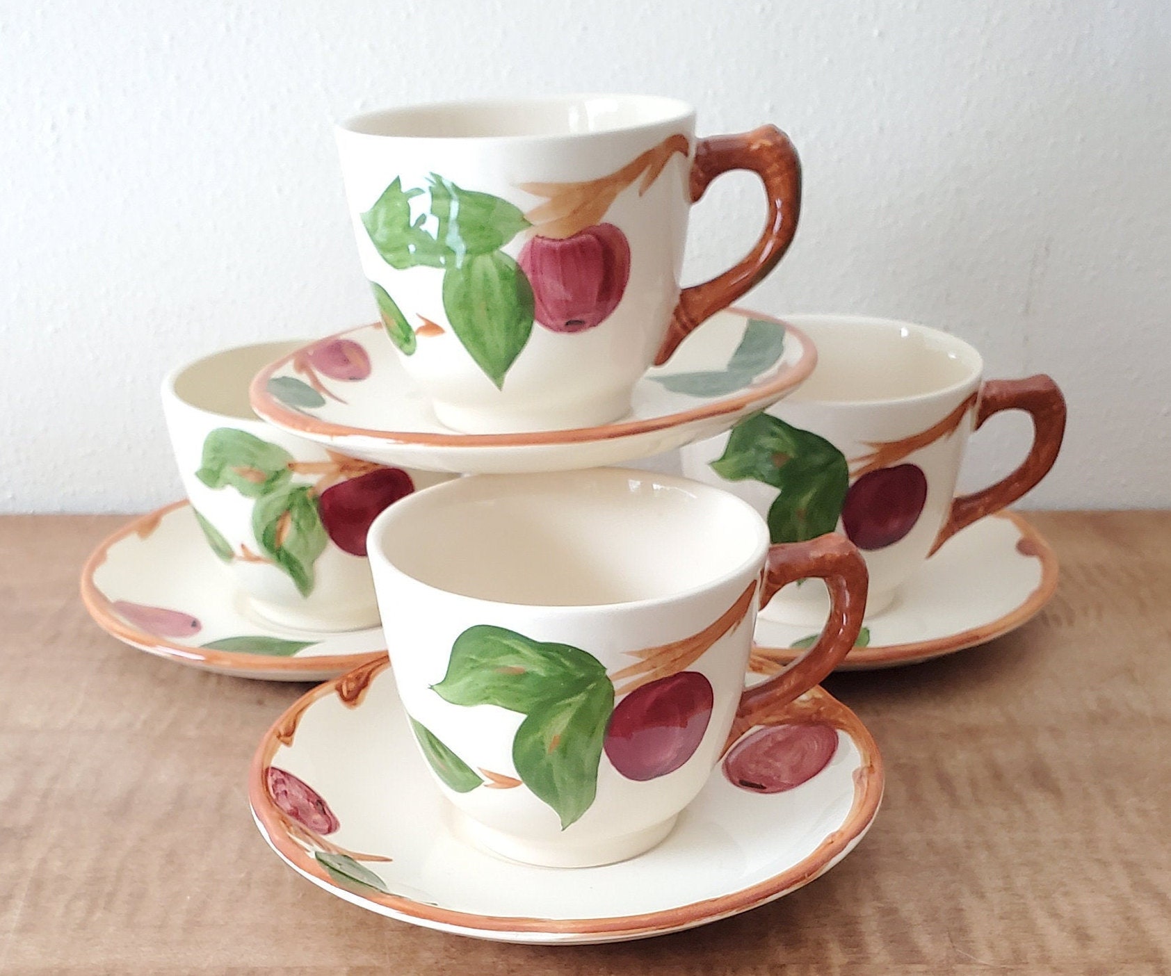 Vintage Franciscan Apple Dinnerware 29 Piece Set for 4 England | Etsy