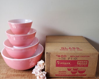Pink Pyrex Bowls - Etsy