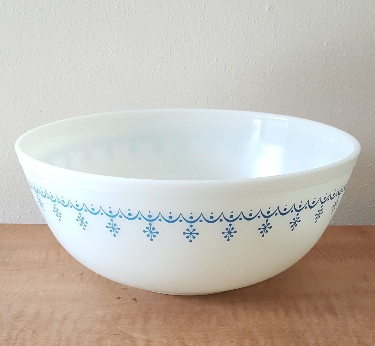 Vintage Pyrex Snowflake Blue Garland Mixing Bowls Snowflake - Etsy