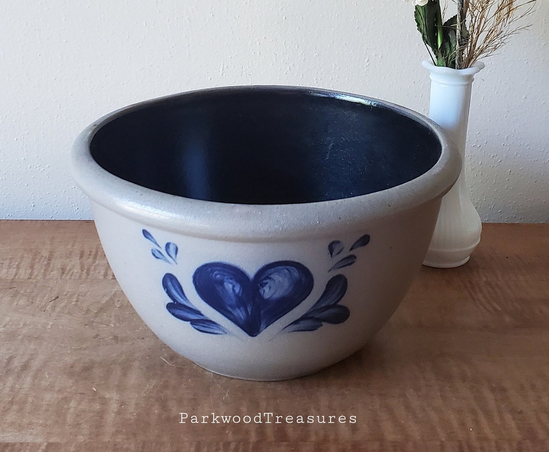 Vintage Rowe Pottery Works 9 Stoneware Bowl, Rowe Salt Glaze Bowl With ...
