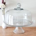 Vintage Pedestal Glass Cake Stand With Dome Holds 10 Cake - Etsy