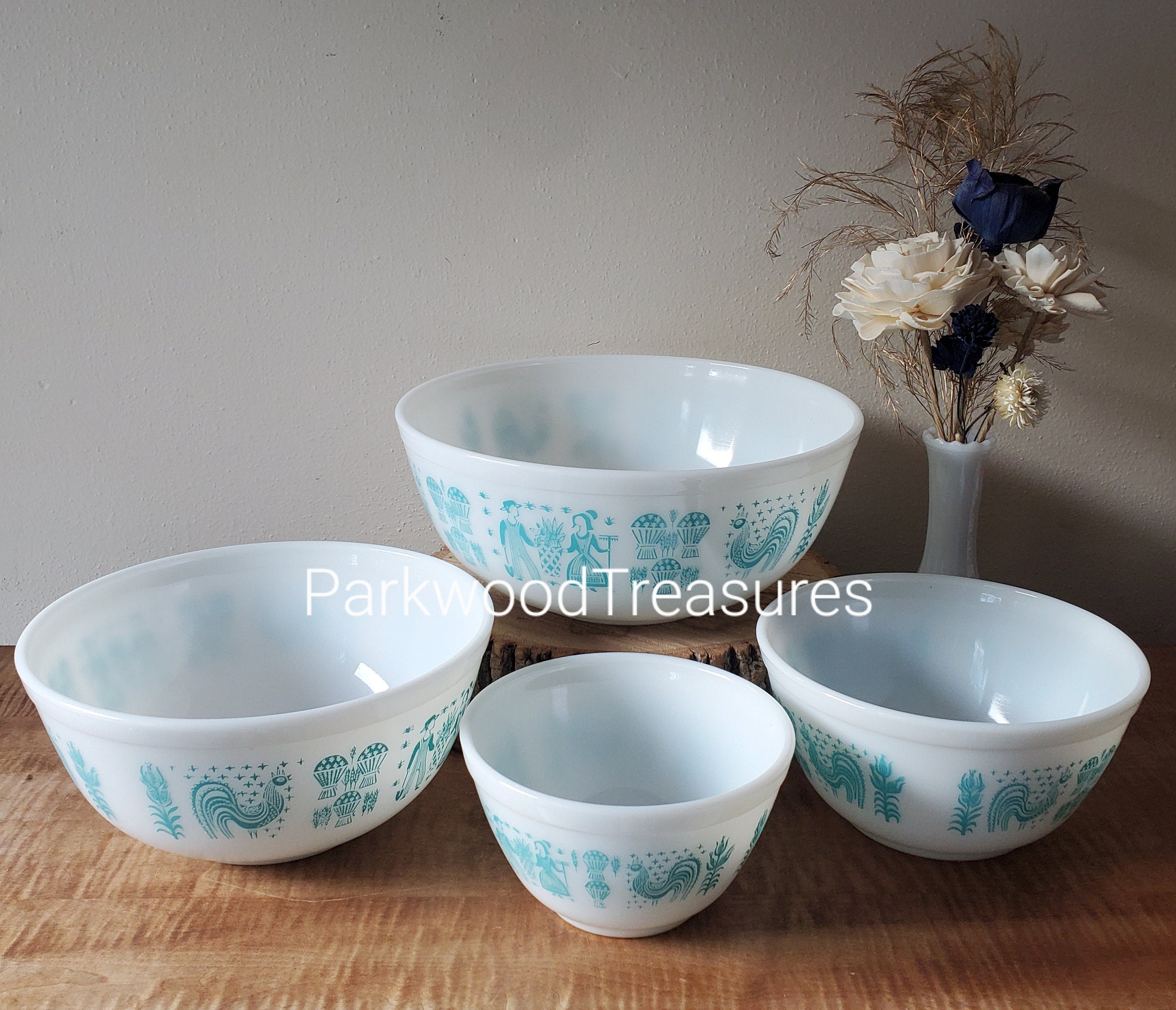 Vintage Pyrex Amish Butterprint Mixing Bowl Nesting Bowls Set - Etsy