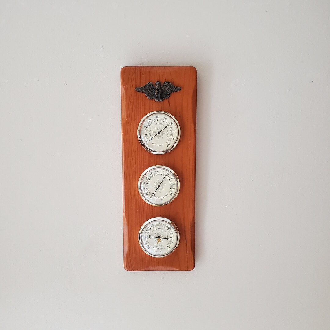 Vintage Working Barometer, Weather Station, Springfield Temperature ...