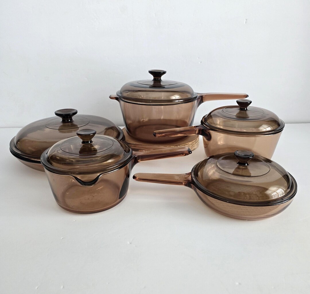 Vintage Amber Visions Pyrex Cookware Set: 10 Piece Corning Ware - Etsy