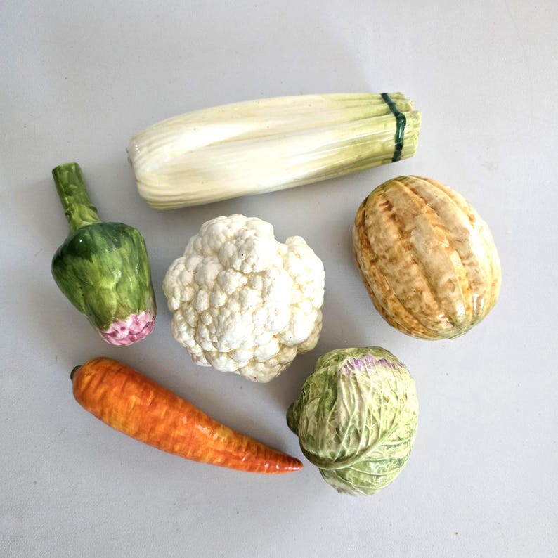 Vintage Italian Ceramic Vegetables - Etsy
