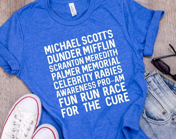 Michael Scotts Fun Run Race for the Cure Shirt / the Office T-shirt ...