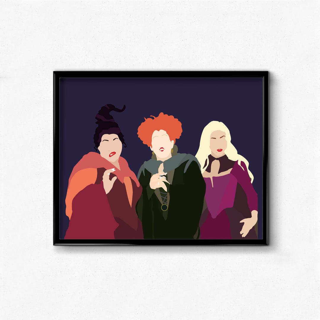 Hocus Pocus Poster, Minimalist Print- Sanderson Sisters - Etsy