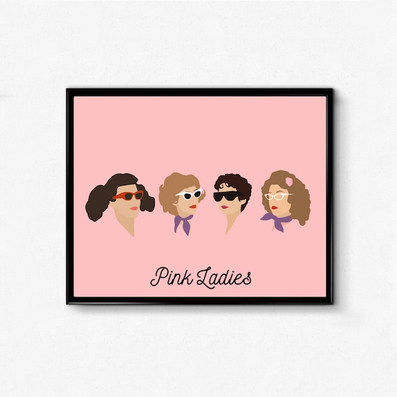 Grease Pink Ladies Poster - Etsy
