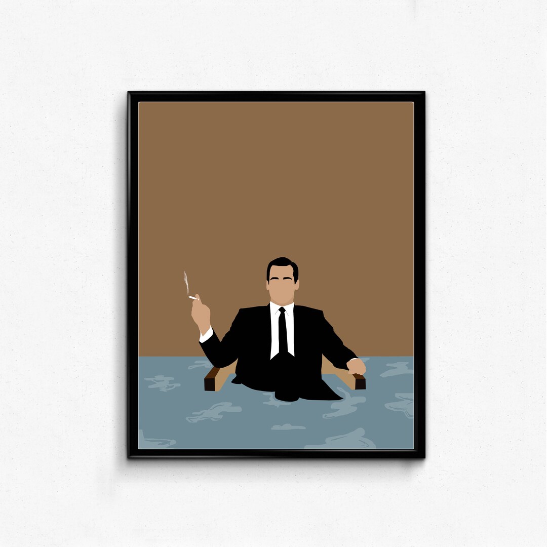 Don Draper Minimalist Poster- Mad Men TV Show Art - Etsy