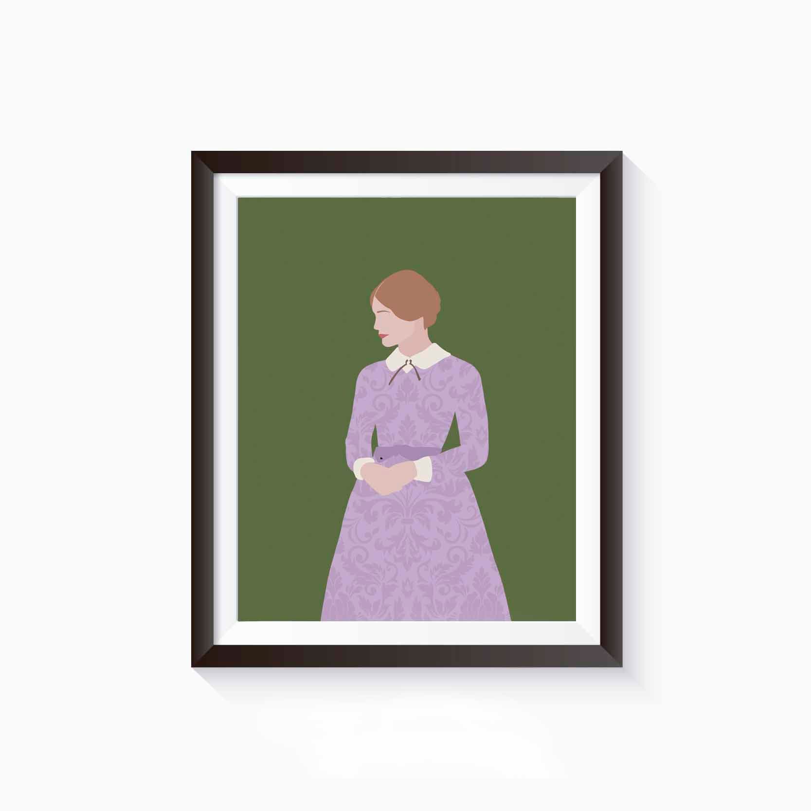 Jane Eyre Charlotte Brontë Literature Poster Female - Etsy