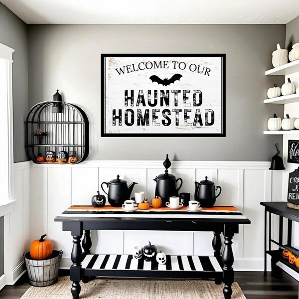 Haunted Farmhouse Wall Art - Etsy