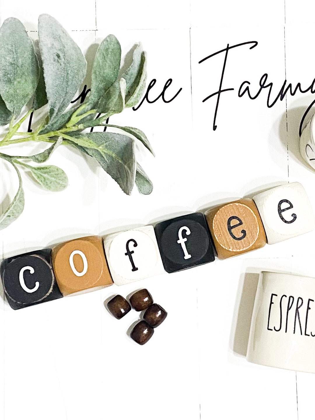Handcrafted Coffee Blocks for Coffee Themed Decor, Coffee Bar ...