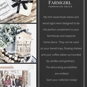 Fall Wood Book Stack Sign for Tiered Trays Thanksgiving - Etsy