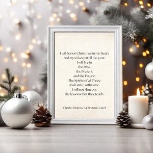 Christmas Carol Storybook Art Print Matte Vertical Poster, Holiday Wall ...