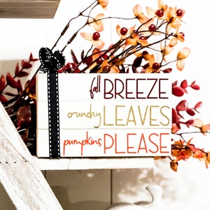 Fall Wood Sign for Tiered Tray, Pumpkin Decor, Fall Coffee Bar Decor ...