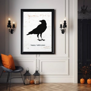 Spooky Halloween Art Set: Farmhouse Style Fall Decor Haunted House Trio ...
