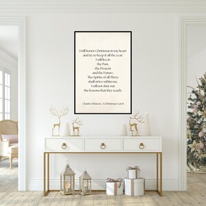 Christmas Carol Storybook Art Print Matte Vertical Poster, Holiday Wall ...