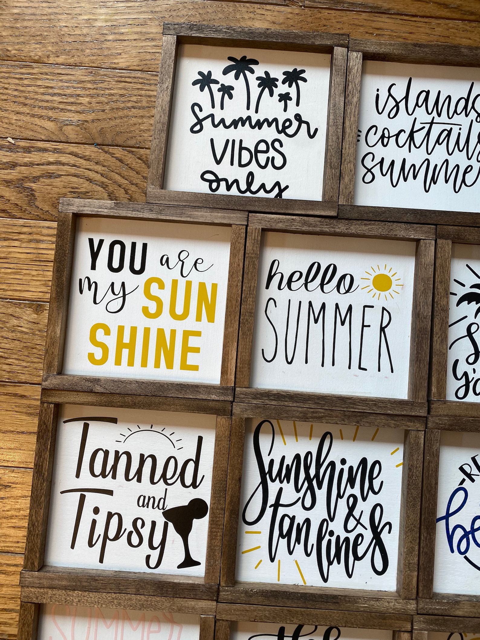 Farmhouse Mini Wood Summer Signs Summer Tiered Tray Decor - Etsy