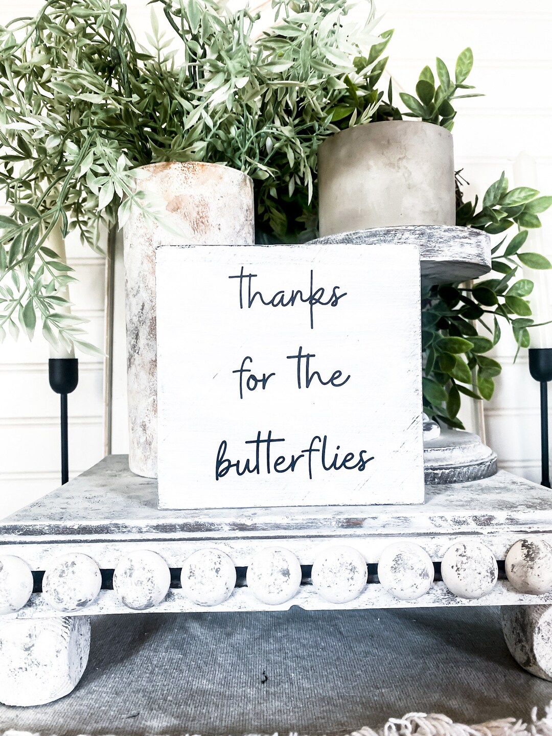 Rustic Farmhouse Thank You for the Butterflies Wood Sign - Anniversary ...
