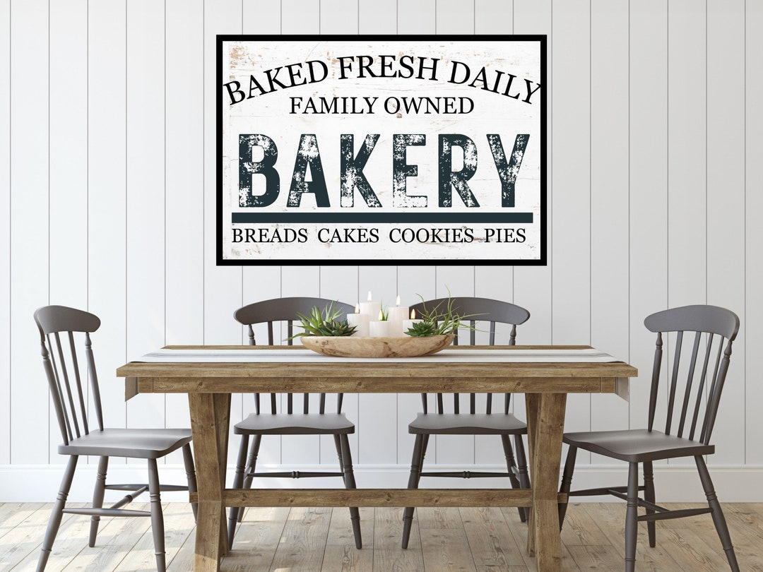 Rustic Farmhouse Bakery Sign - Instant Download - Vintage Wall Art ...