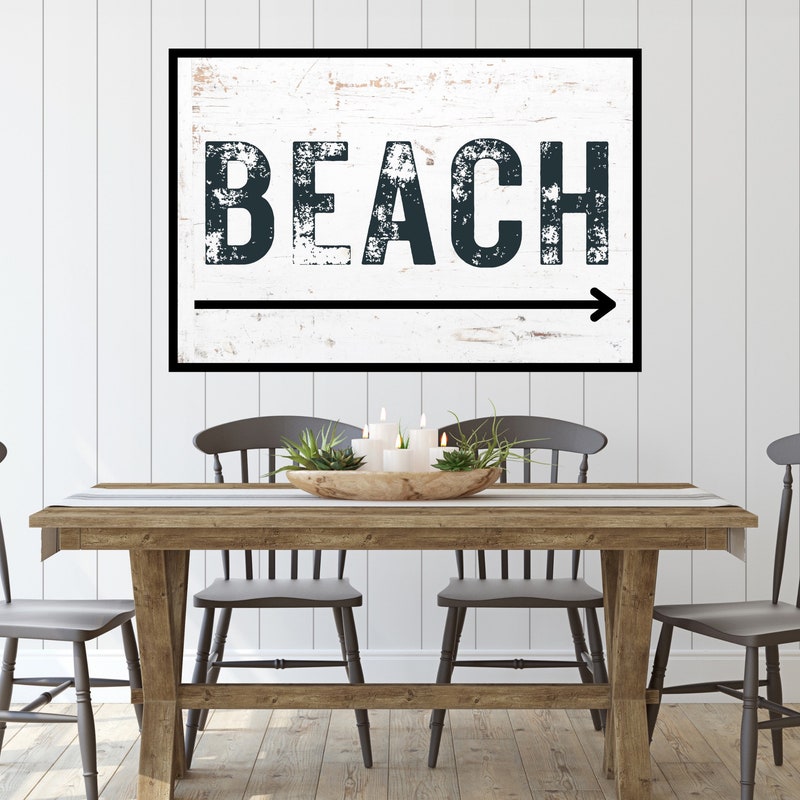 Rustic Beach Sign - Etsy