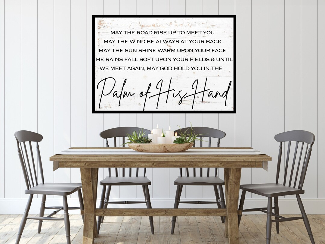 Irish Blessings Rustic Farmhouse Wall Art Print - Vintage Religious ...