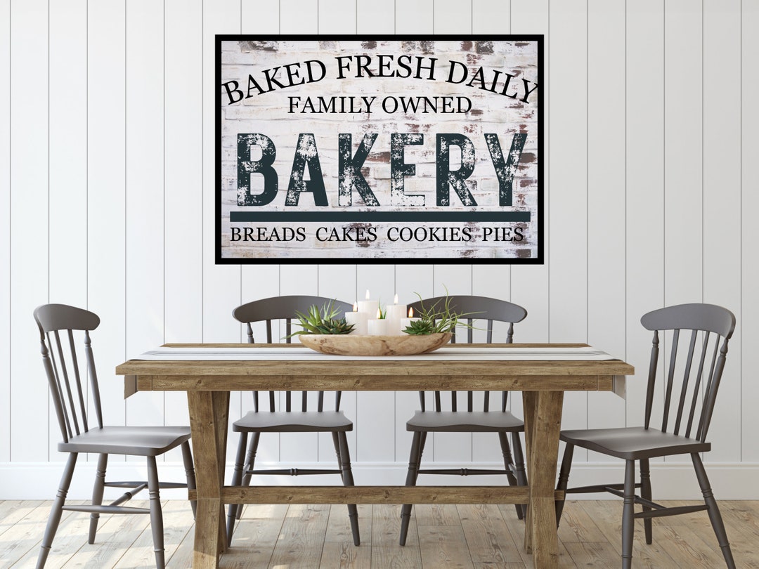 Rustic Bakery Sign - Vintage Farmhouse Wall Decor - Instant Download ...
