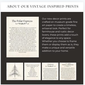 Christmas Carol Storybook Art Print Matte Vertical Poster, Holiday Wall ...