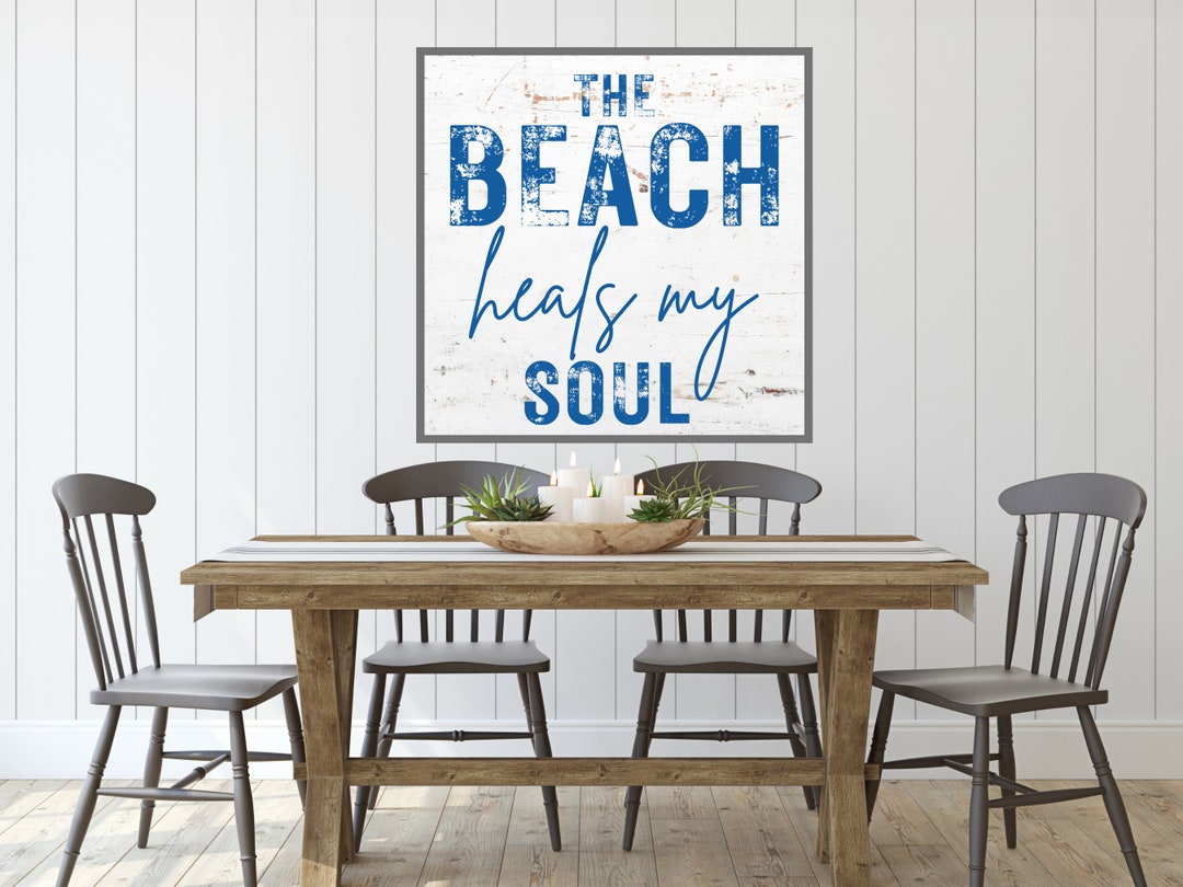 Rustic Beach House Decor: the Beach Heals My Soul Digital Print ...
