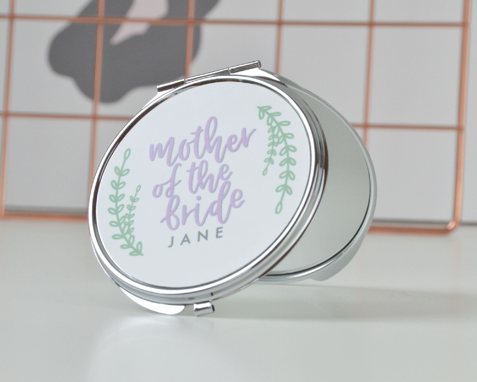 Wedding Mirror Mother of the Bride Gift Compact Mirror | Etsy